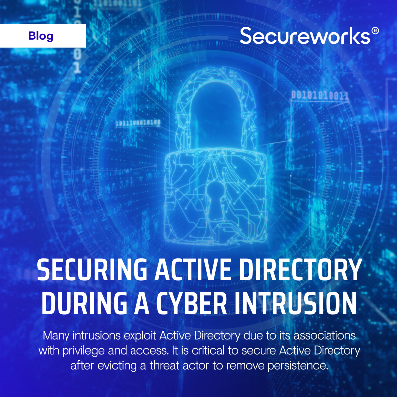 Securing Active Directory During A Cyber Intrusion Secureworks